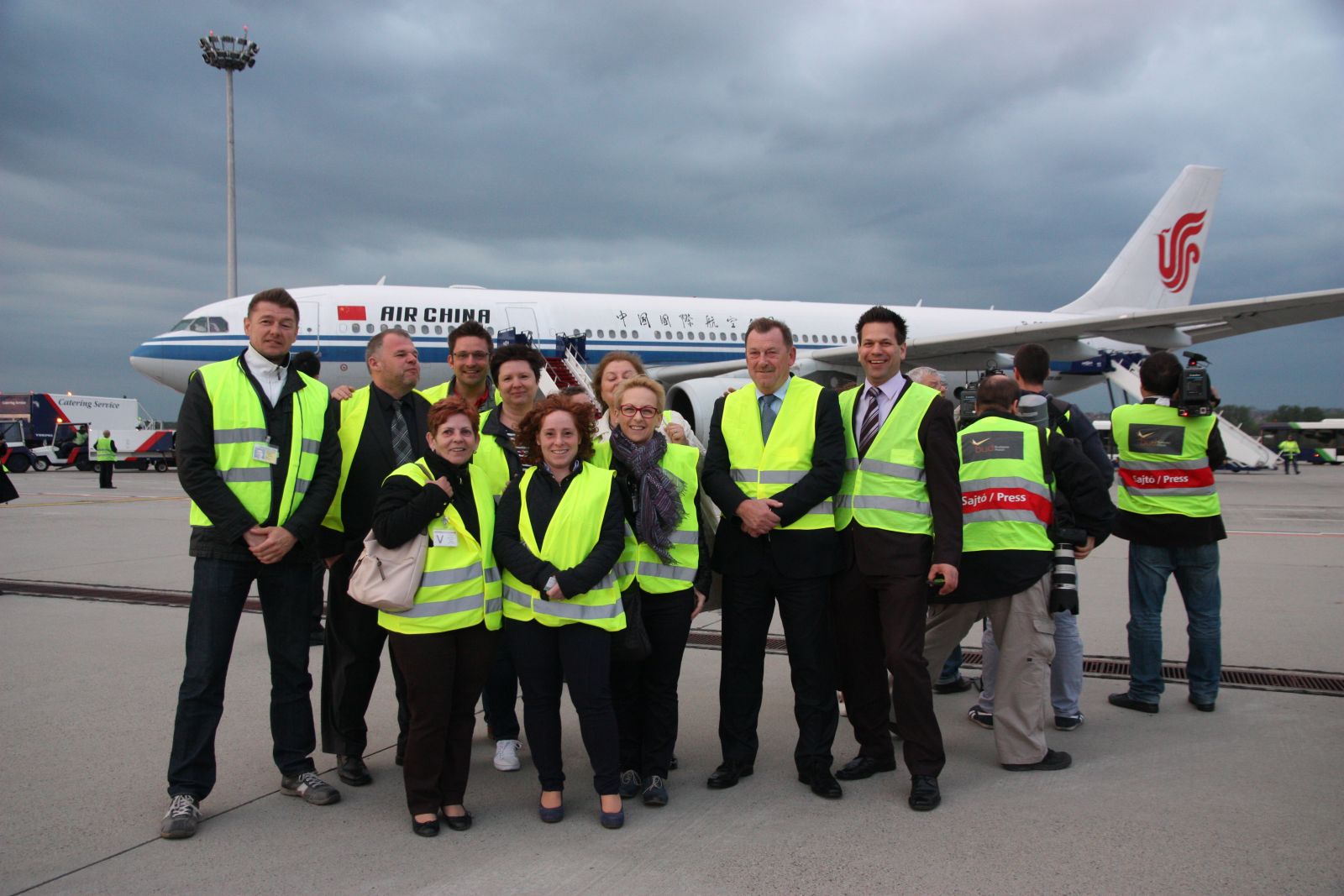 First CA flight landed at BUD [2015-05-01]